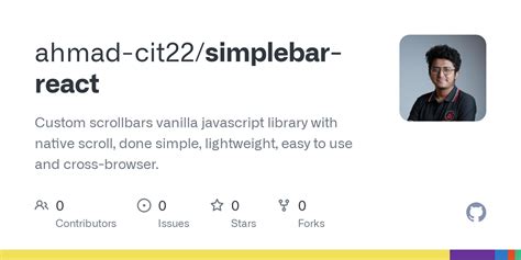 Github Ahmad Cit Simplebar React Custom Scrollbars Vanilla Javascript Library With Native