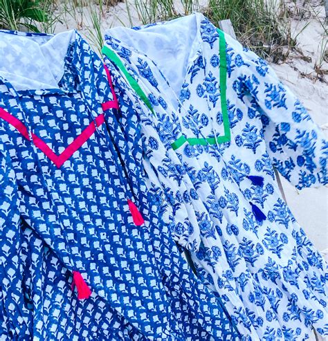 Summer Hydrangea Block Print Dress The Monogram Corner