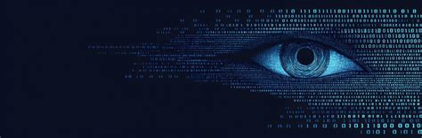 Halftone Letter Binary Code Pattern Forming A Pair Of Eyes Coding