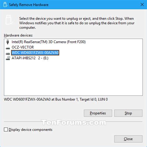 Create Safely Remove Hardware Shortcut In Windows Tutorials
