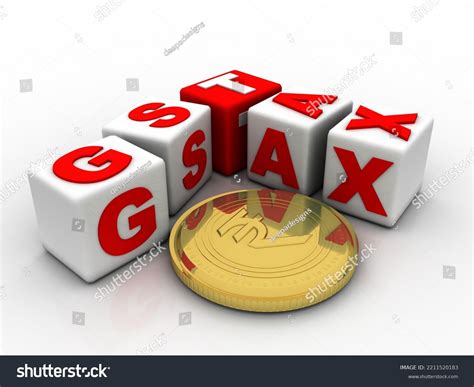 3d Rendering Gst Tax India Gold Stock Illustration 2211520183