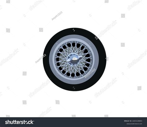 Classic Car Wheels That Look Elegant Stock Vector Royalty Free