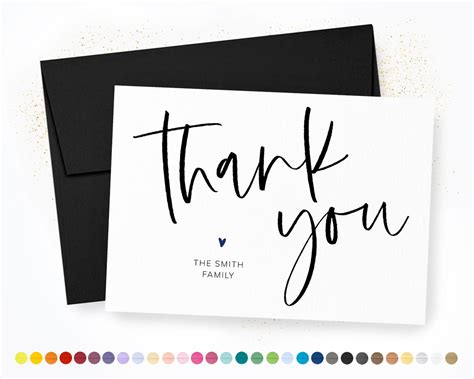 Personalized Thank You Cards And Envelopes Thank You Notes Wedding Cards Personalized Note