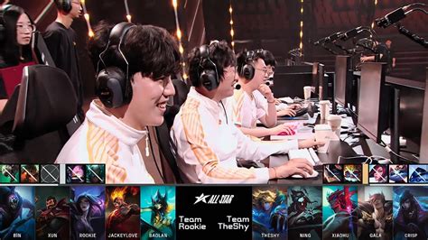 【英雄联盟】2023lpl全明星周末 群星闪耀时 Team Theshy Vs Team Rookie 第一局 Youtube
