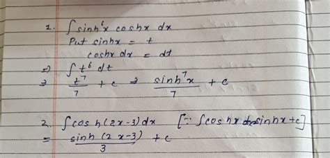 [solved] Title Integration Of Hyperbolic Functions Course Hero