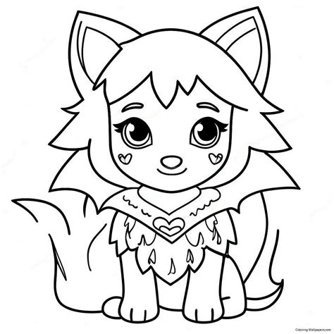 Wolf Pretty Girl Gacha Life Coloring Page 59813 47333
