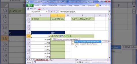How To Use The T DIST T In Microsoft Excel Microsoft Office WonderHowTo