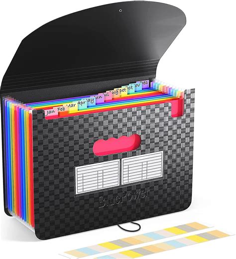Accordian File Organizer 13 Pockets Expanding File Folder Expandable Cover Portable Filing Box