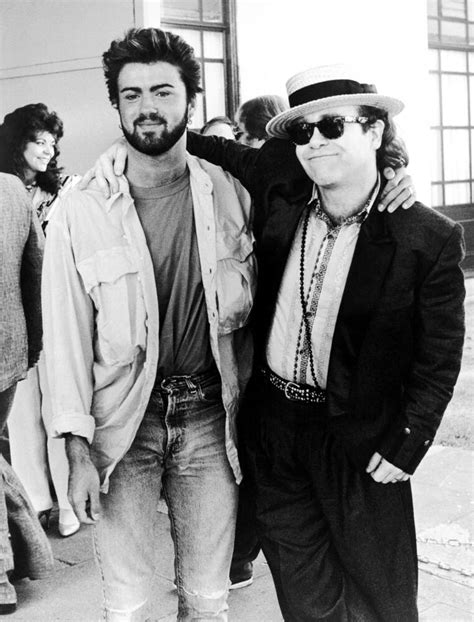 George Michael And Elton John Live Aid 1985 Photographic Print For Sale