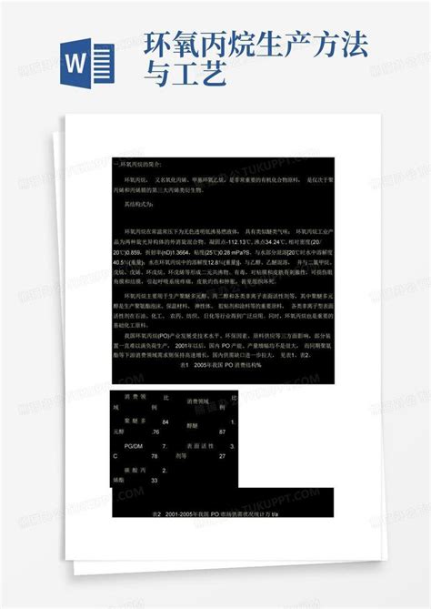 环氧丙烷生产方法与工艺 Word模板下载 编号lermjrbn 熊猫办公