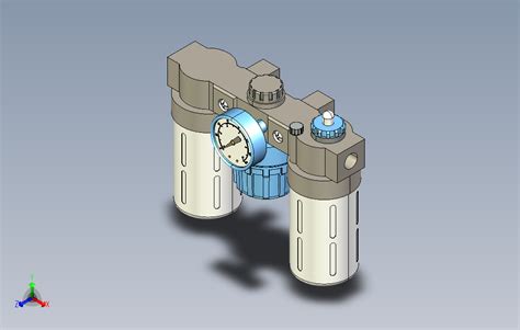 Bc系列空气过滤组合（三联件）[bc3000] Step 模型图纸下载 懒石网