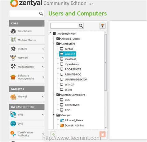 Joining Centos 7 Desktop To Zentyal Pdc Primary Domain Controller