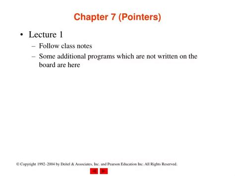 Ppt Chapter 7 Pointers Powerpoint Presentation Free Download Id