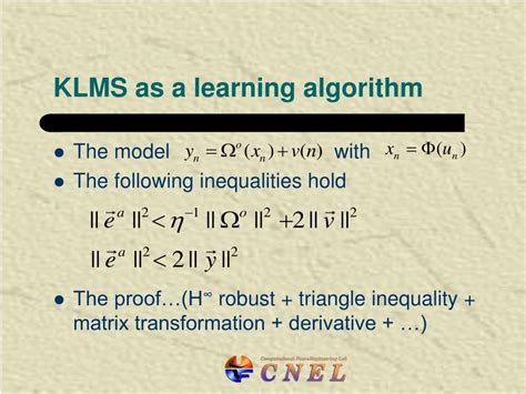 Ppt Lms Algorithm In A Reproducing Kernel Hilbert Space Powerpoint