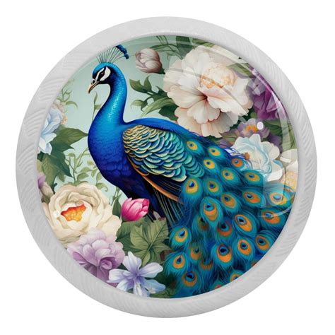 Peacock Fluorescent Drawer Pulls With Screws Round 4 Pack Glow In The Dark Knobs For Cabinets