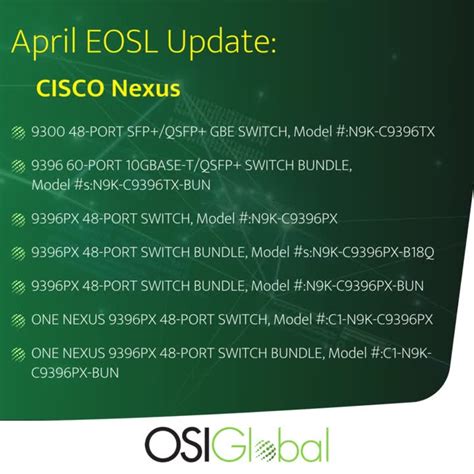 Osi Global On Linkedin Cisco Eosl Thirdpartymaintenance