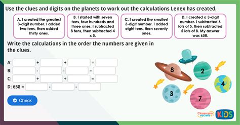 year 3 add and subtract 3 digit numbers and tens maths challenge