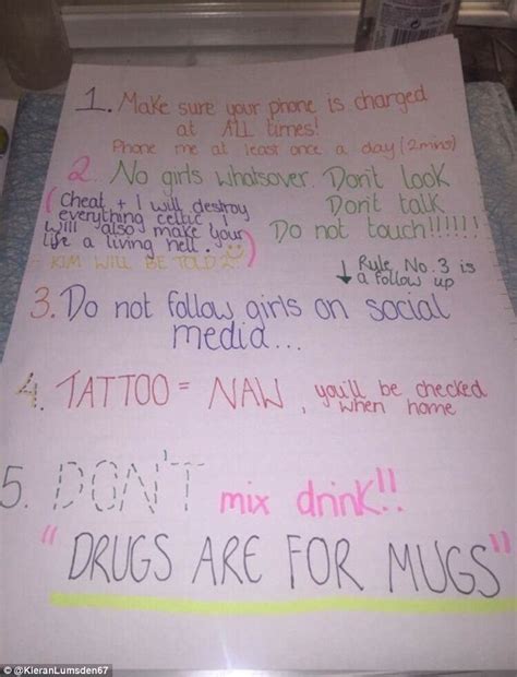 Man Shares List Of 10 RULES His Girlfriend Gave Him Before Babes Trip To Magaluf Daily Mail Online