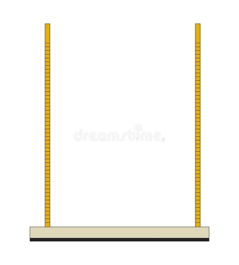 Hanging Swing 2d Linear Cartoon Object Stock Vector Illustration Of