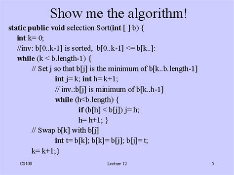 Show Me The Algorithm