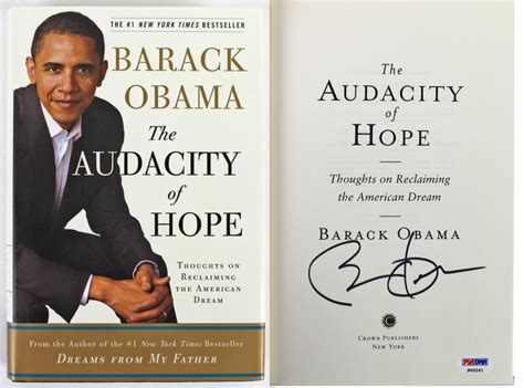Barack Obama Signed The Audacity Of Hope Thoughts On Reclaiming The