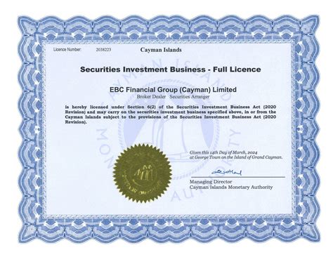 Ebc集团获开曼金融监管局cima全监管牌照