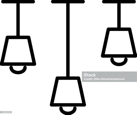 천장 벡터 라인 사인에 샹들리에 웹 사이트 서점 상점 상점에 적합합니다 최소한의 윤곽선 스타일로 편집 가능한 획 0명에 대한 스톡 벡터 아트 및 기타 이미지 Istock