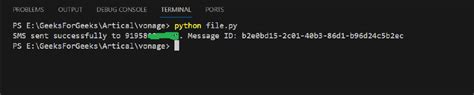 Send An Sms Message With Python Geeksforgeeks