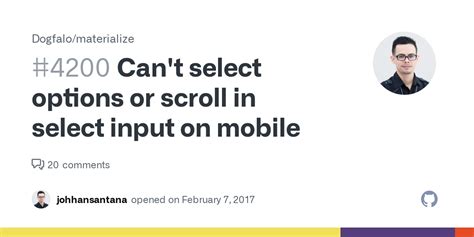 Cant Select Options Or Scroll In Select Input On Mobile · Issue 4200