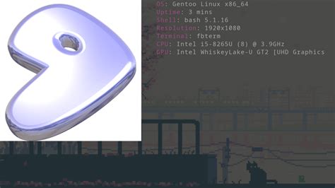 Neofetch With Image Without X Server Via Framebuffer Using W3m Rgentoo