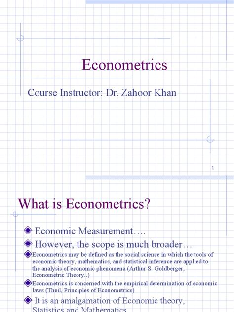 Chapter 1 Pdf Econometrics Time Series