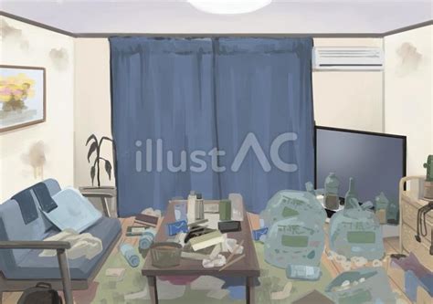 リビング汚部屋イラスト No 26532421｜無料イラスト・フリー素材なら「イラストac」