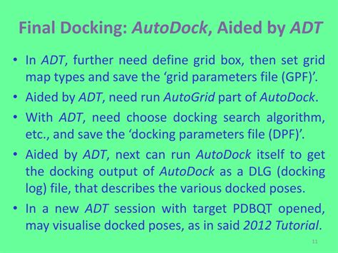 PPT Molecular Ligand Target Docking Using AutoDock And Vina Freeware Along With
