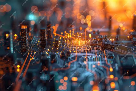 Premium Photo Iot Visual Concept For Smart City Grid Sensors Environment