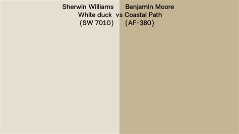 Sherwin Williams White Duck Sw 7010 Vs Benjamin Moore Coastal Path