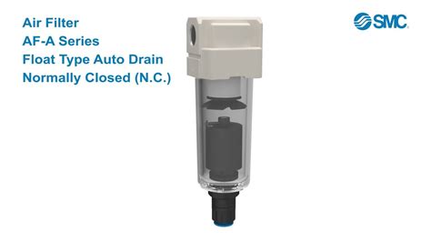 Smc 에어필터 오토드레인 부착 작동원리 Af A Series N C 타입 Youtube