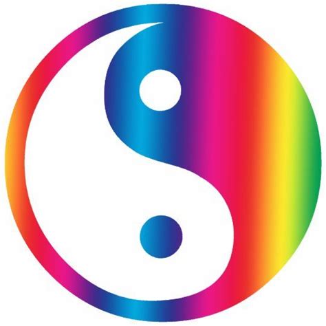 Rainbow Yin Yang Symbol Cutout Zazzle Ying Yang Yin Yang Art Yin Yang