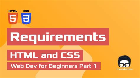 01 Html And Css Requirements Web Dev For Beginners Tagalog Youtube