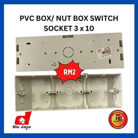 Pvc Box Switch Socket Casing Nut Box Switch Socket 3x7 3x10 Kotak Casing Suis Soket Tv