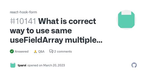 What Is Correct Way To Use Same Usefieldarray Multiple Times · React