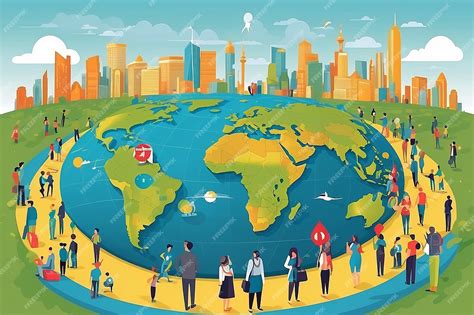 Population Growth Awareness Vector Illustration Premium Ai Generated