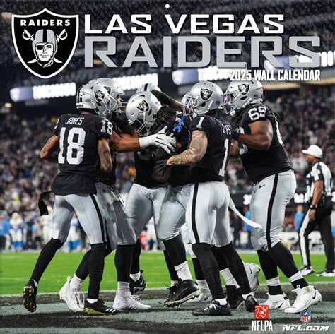Las Vegas Raiders 2025 12x12 Team Wall Calendar Mr Well Travelled