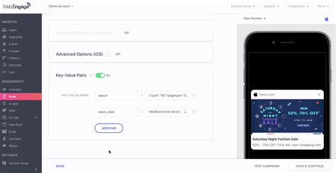 Creating Dynamic Push Experiences Using Key Value Pairs