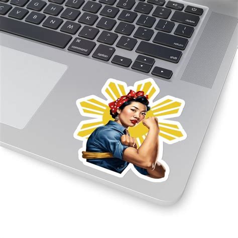 Filipino Stickers For Filipina Filipino Art Sticker Filipino Rosie The Riveter Sticker Pinay