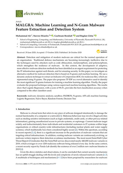 Pdf Malgra Machine Learning And N Gram Malware Feature Extraction And Detection System