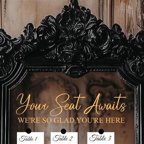Seating Chart Decals Etsy