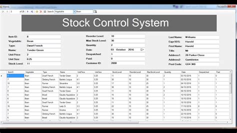 How To Create Stock Control System In Visual Basicnet Youtube
