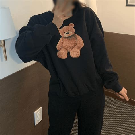 새상품 기모 트레이닝 테디 테드 곰돌이 맨투맨 조 세컨웨어헬로마켓