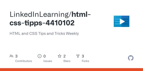 github linkedinlearning html css tipps 4410102 html and css tips and