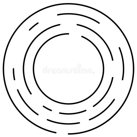 Segmented Circular Concentric Circle Element Stock Vector